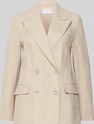 Jake*s Regular Fit Blazer aus Baumwoll-Leinen-Mischung mit doppelter Knopfleiste