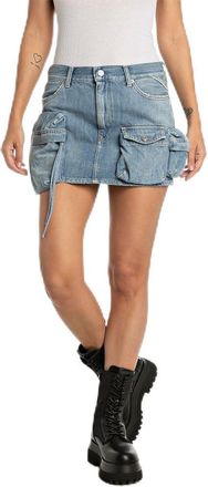 Replay Damen Jeansrock aus Baumwolle, Light Blue 010 (Blau), 26