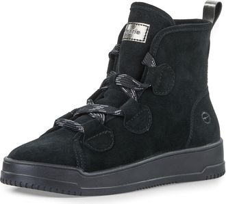 Tamaris Damen Stiefelette bequem; BLACK COMBINED, EU 37