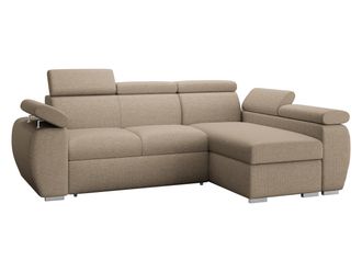 Mirjan24 Ecksofa Boston Mini, Eckcouch mit Schlaffunktion und Bettkasten, Polsterecke mit Einstellbare Kopfst&uuml;tzen, L-Sofa, Polstergarnitur, Wohnlandschaft (Ar