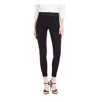 Twinset Legging avec empi&egrave;cement en dentelle sur le c&ocirc;t&eacute; - Femme - Pantalons - Noir - Taille: 44 FR
