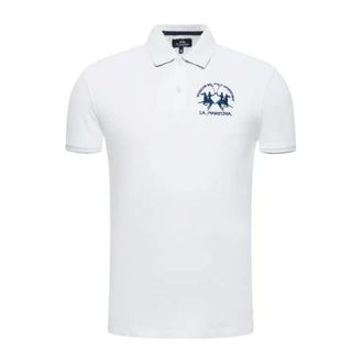 La Martina Kurz&auml;rmeliges Baumwoll-Poloshirt - - Tops - Herren - Wei&szlig; - XL