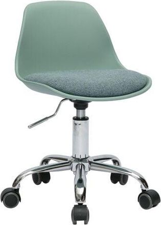Miliboo Miliboo - Fauteuil de bureau vert de gris enfant à roulettes steevy