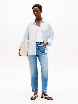 Tommy Hilfiger Jean droit torsadé longueur cheville taille haute