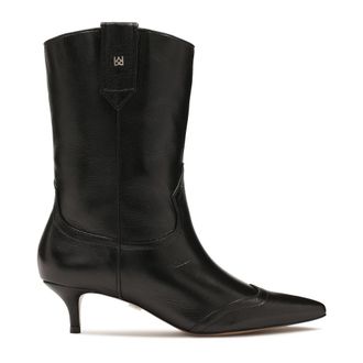 Kazar Schwarze Stiefel mit abgerundetem Oberteil im Cowboy-Stil - - Shoes - Damen - Schwarzk - 36 EU