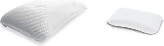 Tempur Oreiller Symphony Sleeping Pillow Oreiller Ergonomique de Soutien du Cou pour Les dormeurs dorsaux et latéraux, Blanc, L (63x43x14 cm) & Texture Houss