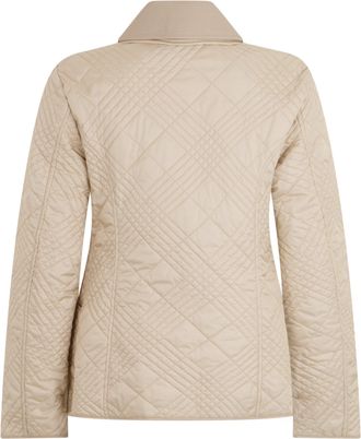 Burberry Womens Shirt Collar Jacket Stone Beige Polyamide