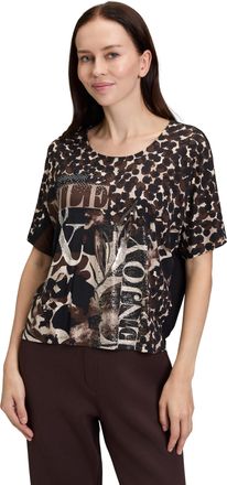 Betty Barclay Damen 2598/1481 T-Shirt, Brown/Beige, 38