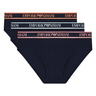 Emporio Armani Homme, Sous-v&ecirc;tements, Bleu, Taille: L Ensemble de slips avec logo