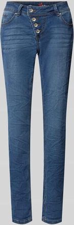 Buena Vista Skinny Fit Jeans in Crincle-Optik Modell Malibu