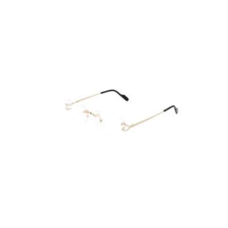Cartier Ct0563O Rechteckige Sonnenbrille aus Metall - - Accessories - unisex - Gelb - 56 MM