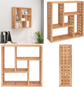vidaXL Vidaxl - tagère murale 49x15x49 cm Bois massif de noyer - Etagere Murale - Étagère Bois - Étagère Suspendue - Meuble Déco - Rangement Mural - Home &