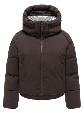 Marikoo Damen Winterjacke Zilvaa - kurze Pufferjacke mit abnehmbarer Kapuze