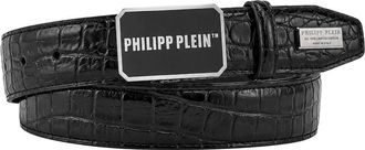 Philipp Plein Homme, Accessoires, Noir, Taille: 85 CM Ceinture Cocco