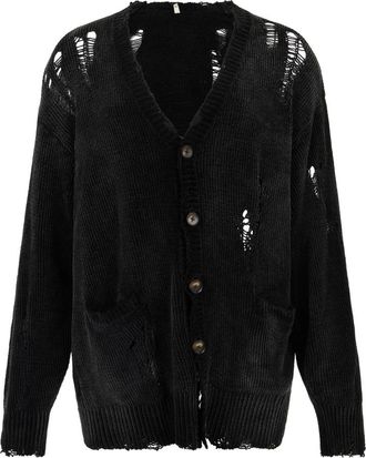 R13 Femme, Pulls, Noir, Taille: 40 FR Boyfriend Cardigan