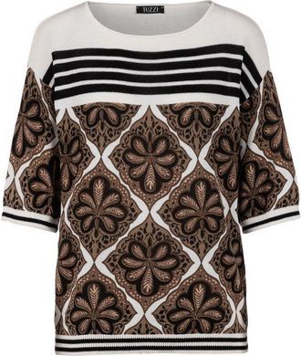 Tuzzi Nero Strickpullover mit Glanzstruktur