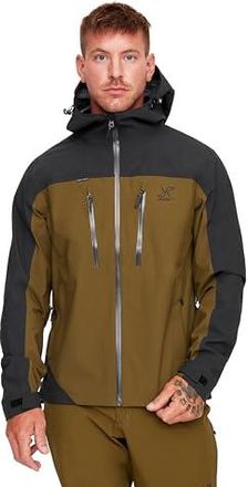RevolutionRace Silence Proshell 3L Jacket, Veste pour homme, veste ventilée et imperméable pour la randonnée et les Autres activités de Plein air, Dark Olive/Moonles