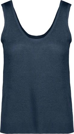 Bomboogie Femme, Tops, Bleu, Taille: 40 FR Linen top