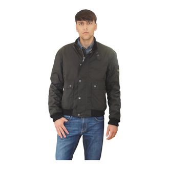 Barbour Homme, Vestes, Vert, Taille: XL Bomber dhiver avec poignets en tricot