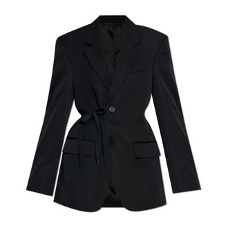 Balenciaga Wollblazer mit einfachem R&uuml;ckenschlitz - - Jackets - Damen - Schwarzk - S