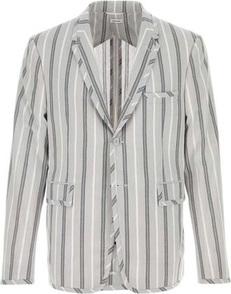 Thom Browne Homme, Vestes, Multicolore, Taille: L Madras Striped Blazer