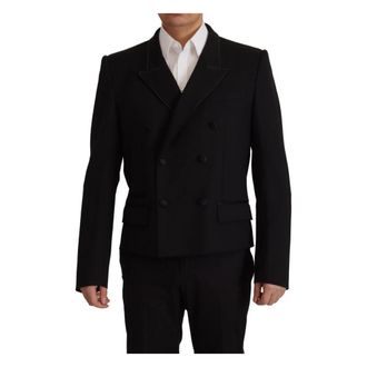 Dolce & Gabbana Eleganter doppelreihiger Wollblazer - - Jackets - Herren - Schwarzk - M