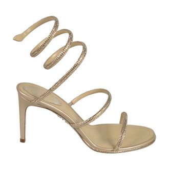 Rene Caovilla Femme, Chaussures, Beige, Taille: 38 1/2 EU Sandales &agrave; Talons Hauts