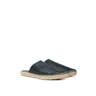 Bottega Veneta Womens Green Leather Espadrilles Shoe