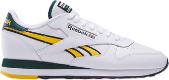 Reebok Unisex Classic Leather Sneaker,White Fierce Gold Collegiate Green,36.5 EU