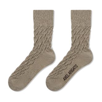 Axel Arigato unisex, Sous-vêtements, Beige, Taille: S Chaussettes Mélange en Câble