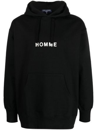 Comme Des Gar&ccedil;ons hoodie &agrave; logo imprim&eacute; - Noir