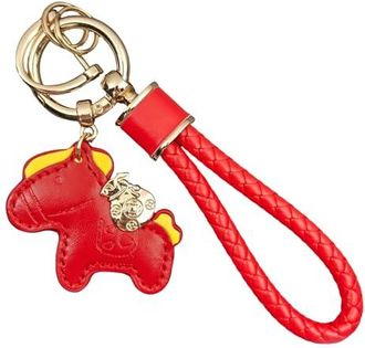 Generico Porte-cl&eacute;s en cuir pour le Nouvel An chinois - Pendentif pour sac &agrave; main - Pour enfants et adultes - Pour les amateurs de culture, les collectionneurs