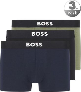 HUGO BOSS Herren Trunks blau Baumwolle unifarben