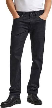 Pepe Jeans London Jean Droit Enduit, Bleu (Denim), 36W / 32L Homme