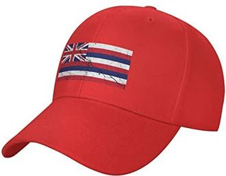 Generic Casquette De Camionneur Effet De Texture du Drapeau DHawa&iuml; Bonnet De Golf Unisexe,Casual Casquette Baseball pour Adulte Badminton Golf