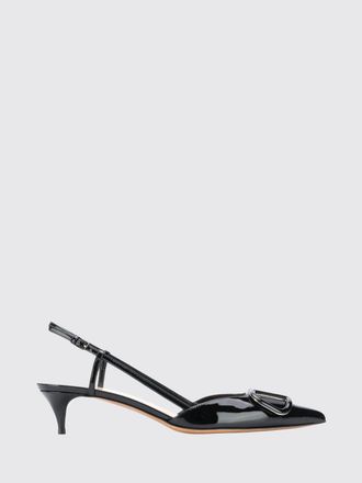 Valentino Garavani Escarpins slingback VLogo Signature en cuir verni &agrave; talon bas