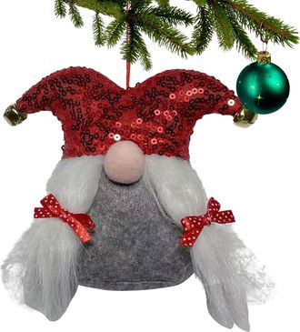 Generico Wichtelschmuck für Weihnachtsbaum, Wichtel, gefüllter Plüsch, ohne Gesicht, skandinavische Tomte, Zwerg, gesichtslos, handgemachte Zwerge, 11 cm / 4,3