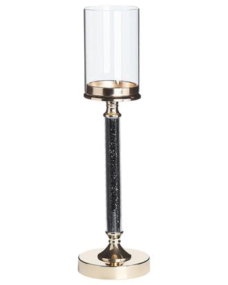 Beliani Klassischer Kerzenständer für besonderes Flair in Gold und Schwarz Abbeville