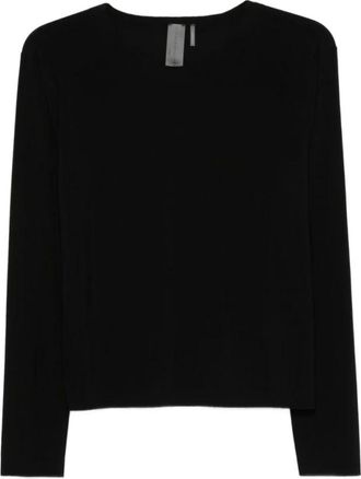 Norma Kamali Femme, Tops, Noir, Taille: 38 FR Cropped Top