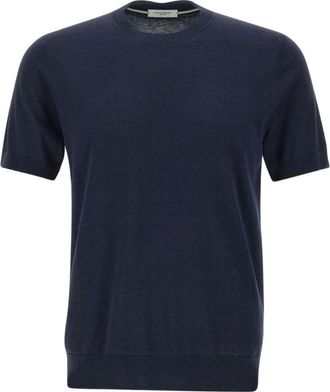 Paolo Pecora Homme, Pulls, Bleu, Taille: XL Maglia Girocollo