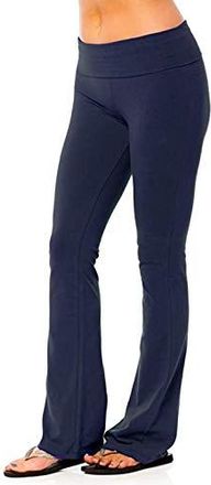Generic Legging de sport long pour femme - Pour yoga, fitness, course &agrave; pied, bleu marine, XXL