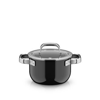 WMF Fusiontec Mineral Pro, Kochtopf mit Deckel, 16 cm, kratzfestes Material, Topf Induktion, f&uuml;r alle Herdarten geeignet, Made in Germany, schwarz, 051864