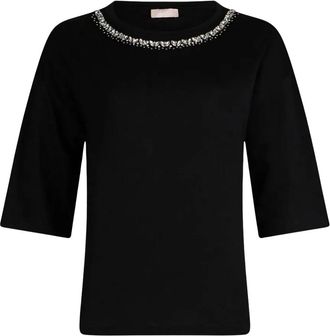 Liu Jo Femme, Blouses et Chemises, Noir, Taille: 38 FR Wa6128 T-shirt