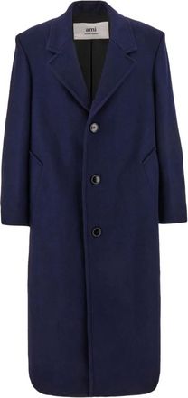 Ami Homme, Manteaux, Bleu, Taille: 2XS Manteaux Élégants pour Toutes Saisons