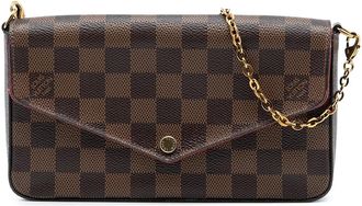 Louis Vuitton Hobo Bags - Damier Ebene Pochette Felicie - Gr. unisize - in Braun - f&uuml;r Damen