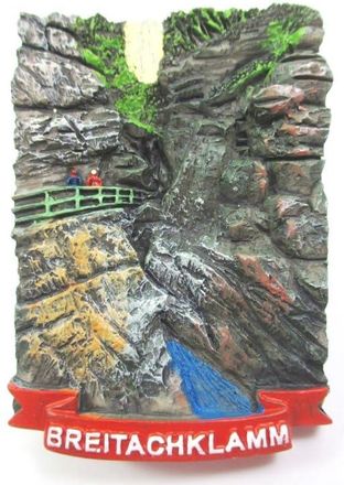 Generic Breitachklamm Magnet Poly 7 cm Souvenir Germany Tiefenbach Oberstdorf Allgäu