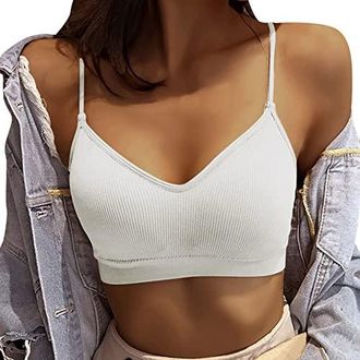 Generic D&eacute;bardeur Femme Maillot De Corps Camisole Sexy &agrave; Bretelles Spaghetti avec Garniture en Dentelle Contrastante pour Femmes Parfaite pour Les Tenues de R