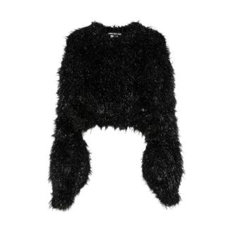 Junya Watanabe Gestreifter Pullover mit Metallic-Effekt und Rundhalsausschnitt - - Knitwear - Damen - Schwarzk - S