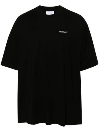Off-white t-shirt en coton &agrave; logo imprim&eacute; - Noir