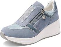 Queen Helena Baskets hautes avec compens&eacute;es pour femme X34-37, bleu, 40 EU